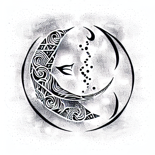 Tribal Crescent Moon