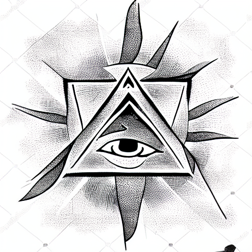 Pyramid Eye Tattoo Outline