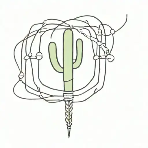 Minimalist "A Minimalist Tattoo Of A Network Cable..." Tattoo - BlackInk AI