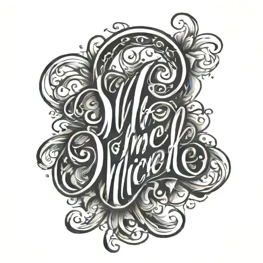 Michelle Cursive Tattoos Cursive Tattoo Fontsteulugar