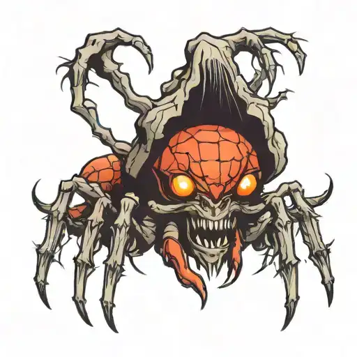 Neo-Traditional "Spider With Fangs And A Body Shaped..." Tattoo ...