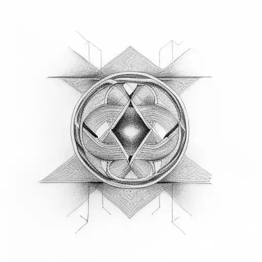 Basic Infinity Symbol With Aj And Hj In... Temporary Tattoo - BlackInk AI