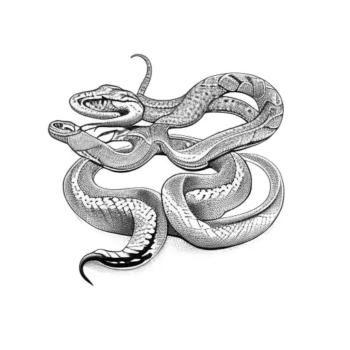 Blackwork "Snake" Tattoo Idea - BlackInk AI