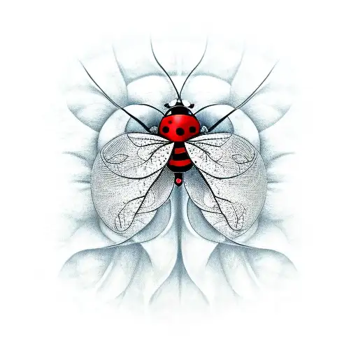 Realism "Ladybug With An Infinity Sign" Tattoo - BlackInk AI
