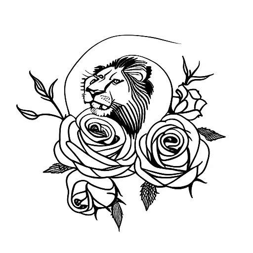 3690+ Lion With Roses Tattoo Ideas in 2025 - BlackInk AI