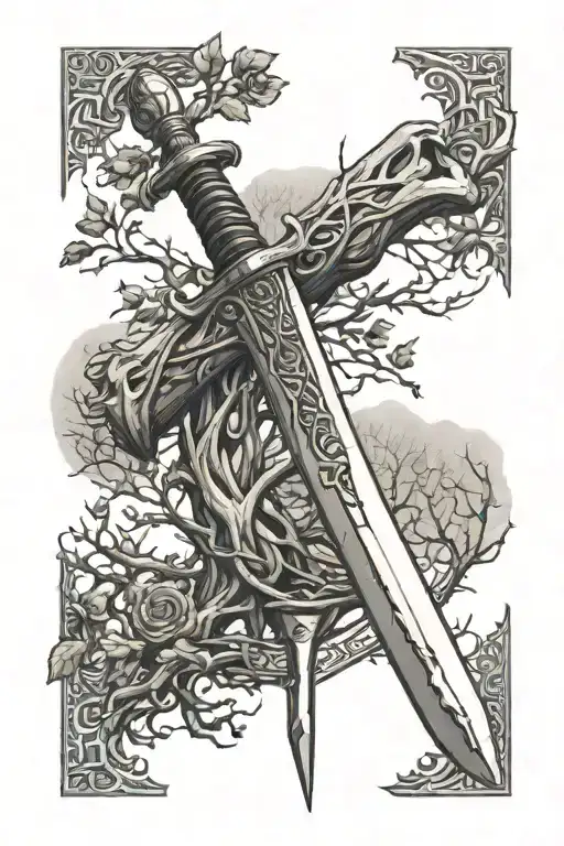 Black and Grey "Forearm Tatto Of The Narsil Sword From..." Tattoo ...