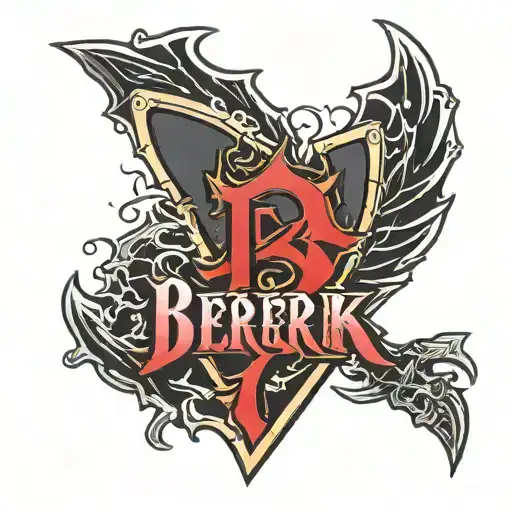 Berserk Logo With The Japanese Name Temporary Tattoo - BlackInk AI