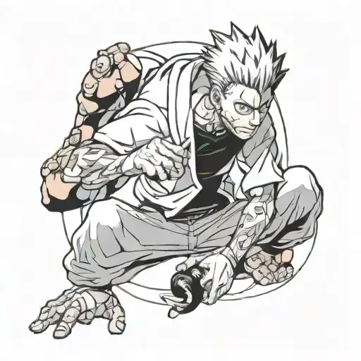 Jujutsu Kaisen Anime Temporary Tattoo - BlackInk AI