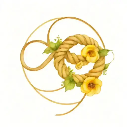 Nautical Rope Infinity Symbol With... Temporary Tattoo - BlackInk AI