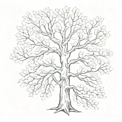 Sketch "Aspen Tree Cross Tattoo" Tattoo - BlackInk AI